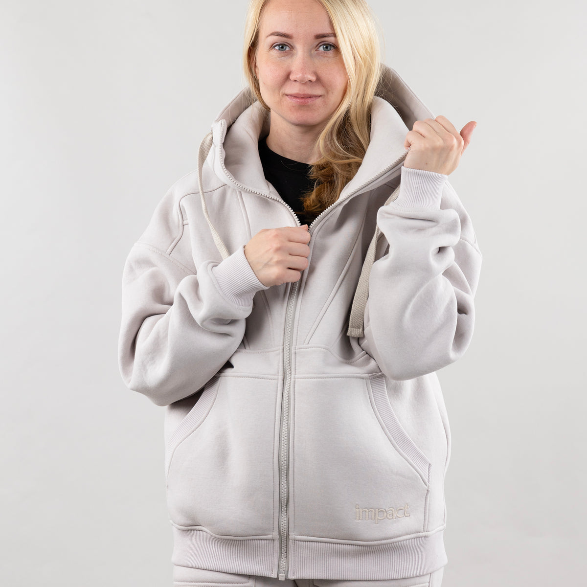 Buy Hoodie "Introvert", warm casual zip-up hoodie – Impact